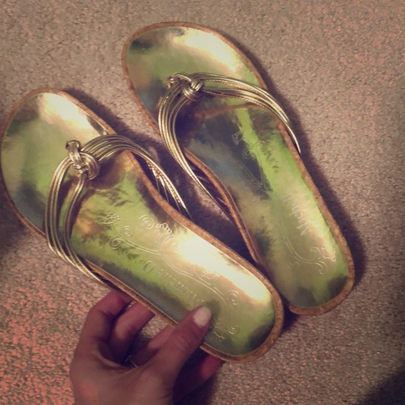 Michelle D | Shoes | Gold Sandals | Poshmark